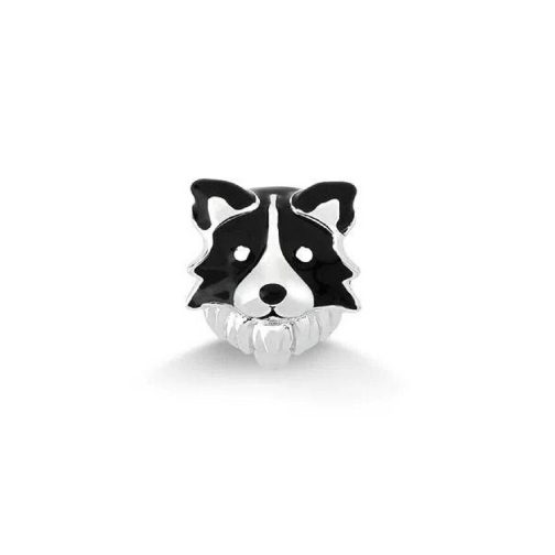 Charm Perro Border Collie En Plata 925 - Silver Heart