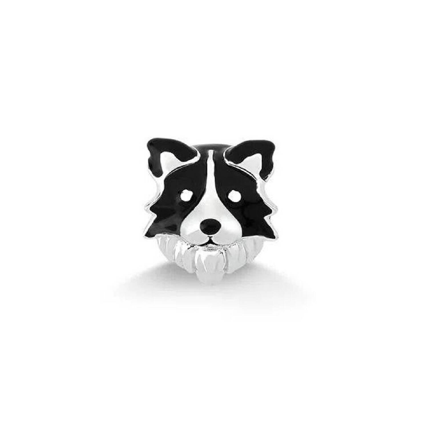 Charm Perro Border Collie En Plata 925 - Silver Heart