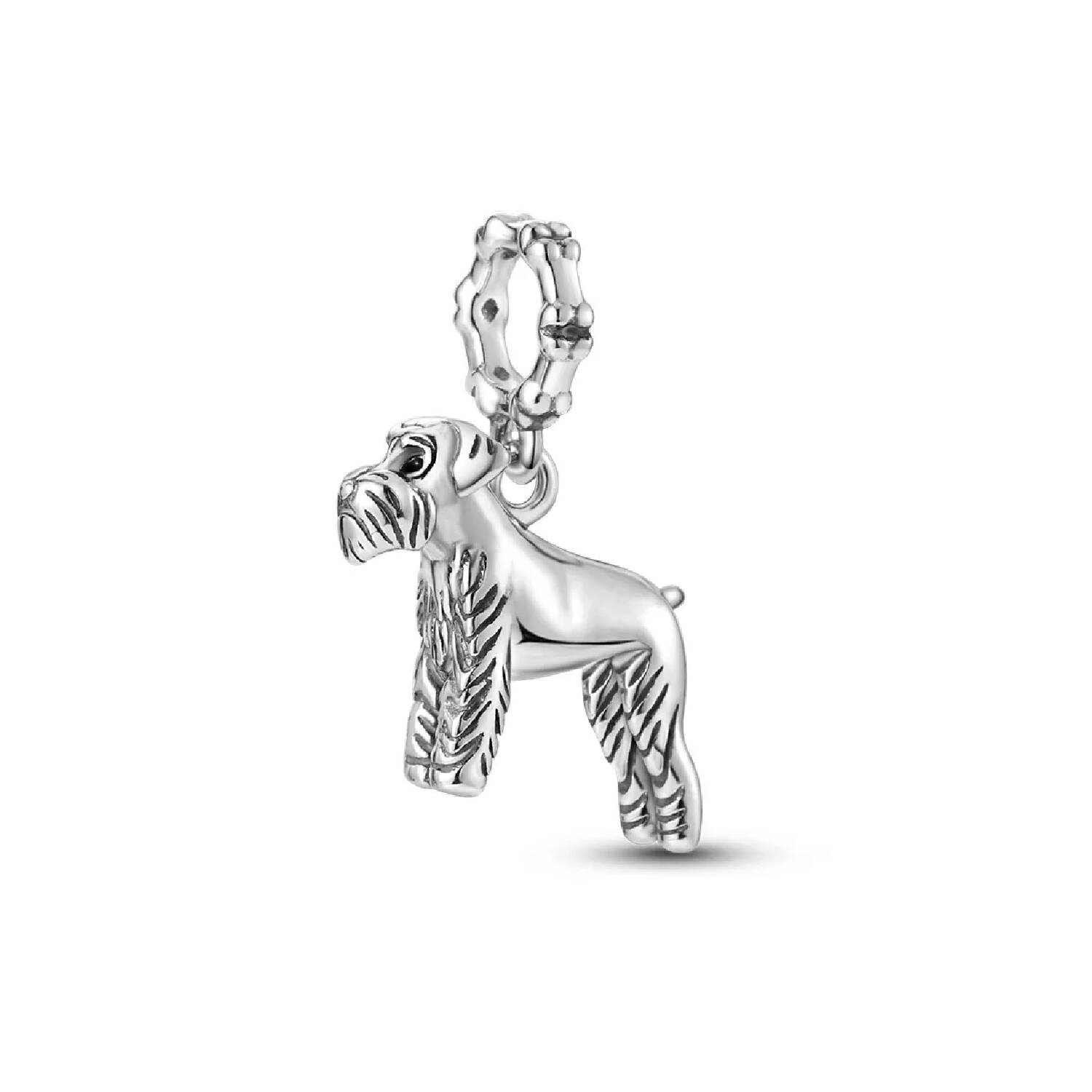 Charm Perro Schnauzer En Plata 925 - Silver Heart