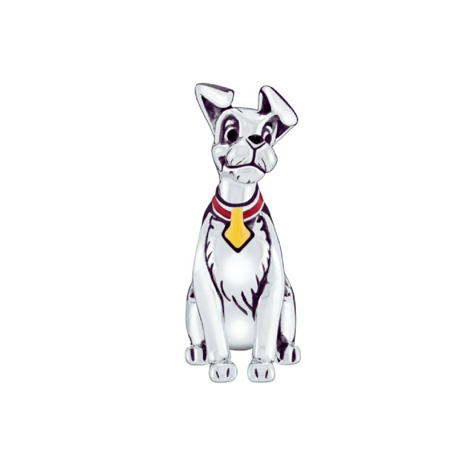 Charm Perro La Dama y El Vagabundo En Plata 925 - Silver Heart