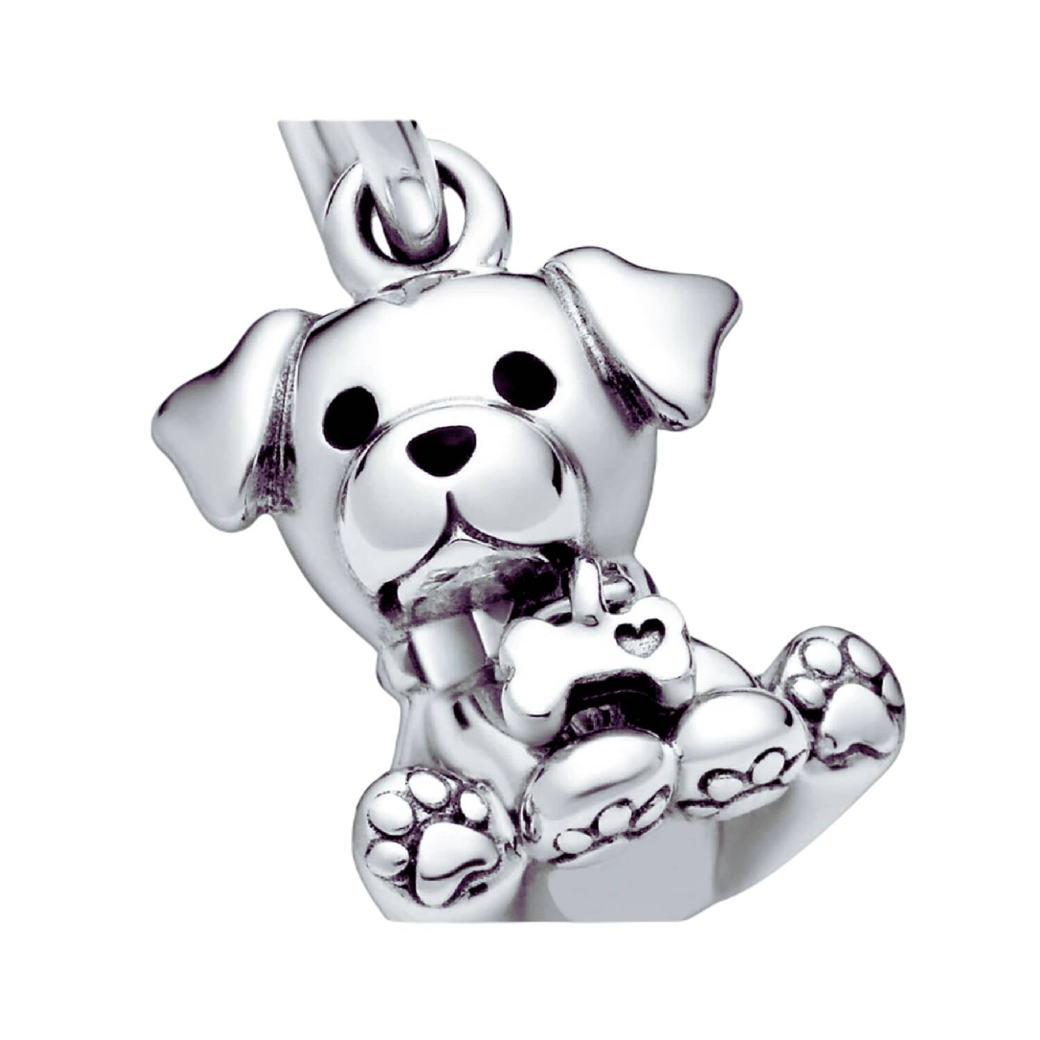 Charm Cachorro de Perro Labrador En Plata 925 - Silver Heart