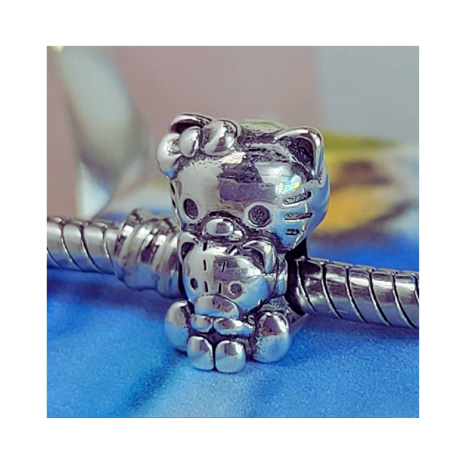 Charm Hello Kitty y Mascota En Plata 925 - Silver Heart