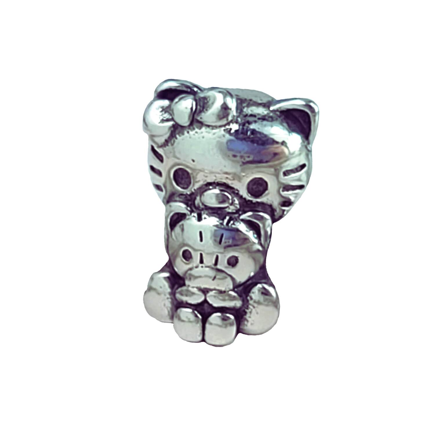 Charm Hello Kitty y Mascota En Plata 925 - Silver Heart