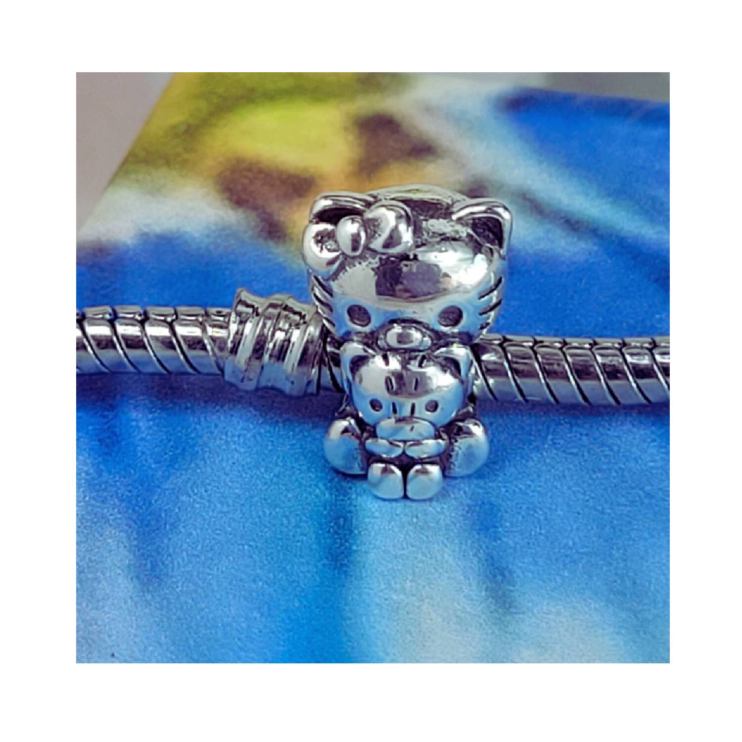 Charm Hello Kitty y Mascota En Plata 925 - Silver Heart