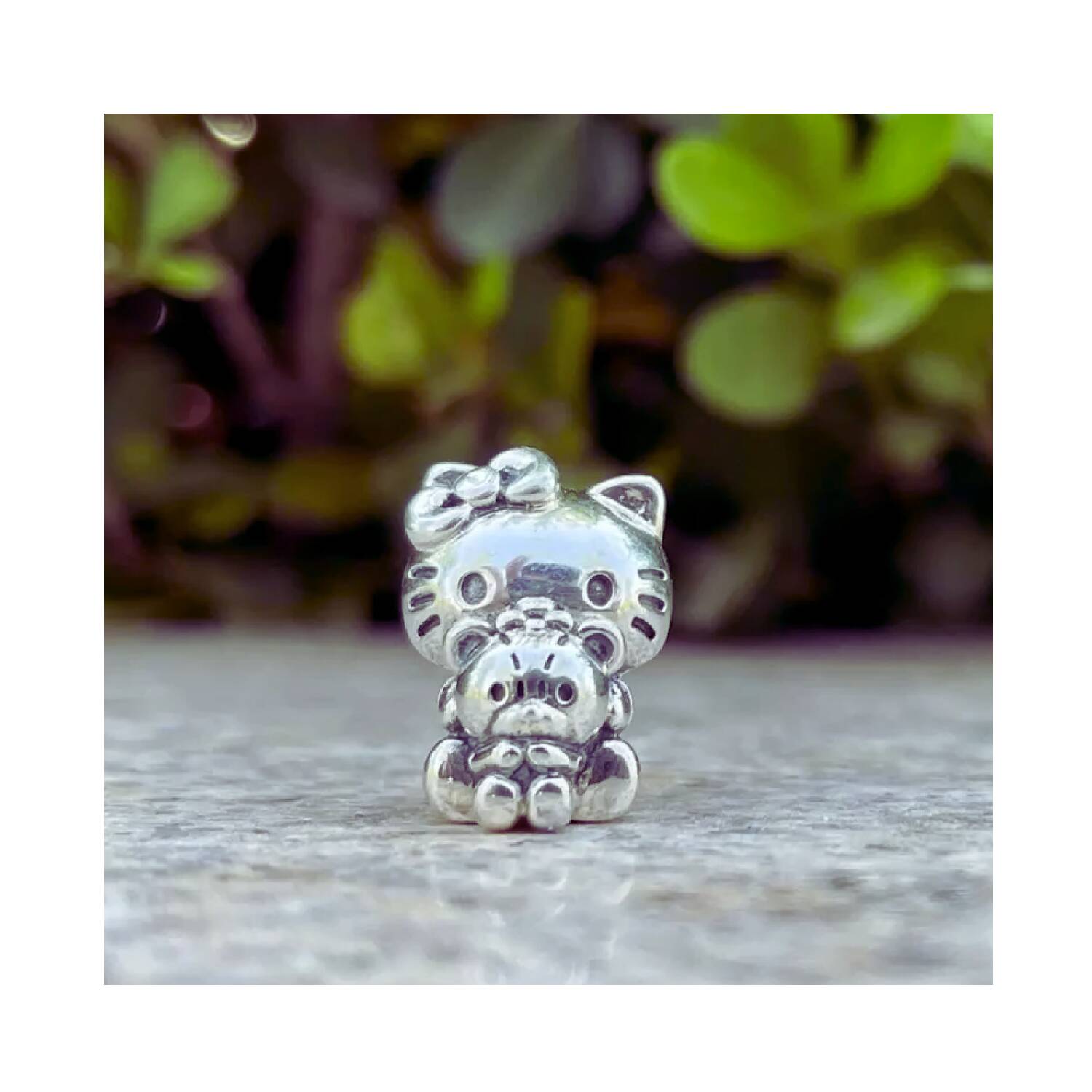 Charm Hello Kitty y Mascota En Plata 925 - Silver Heart