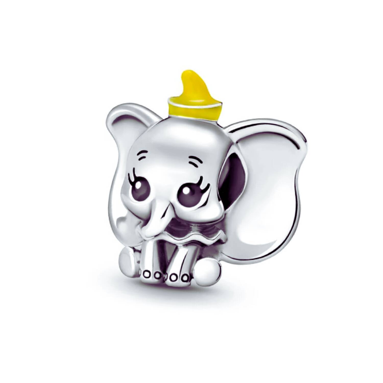 Charm Elefante Dumbo con Gorrito Amarillo En Plata 925 - Silver Heart