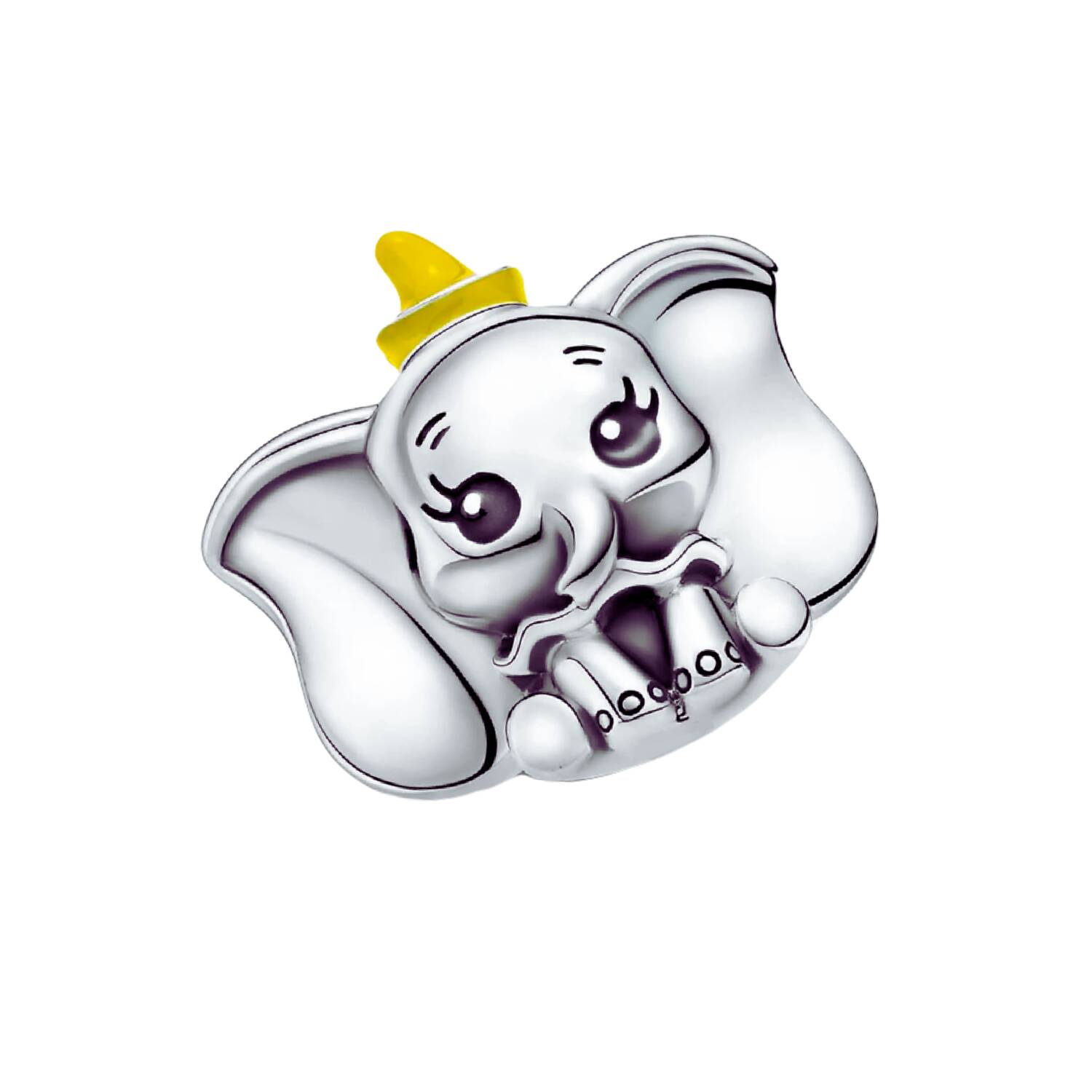 Charm Elefante Dumbo con Gorrito Amarillo En Plata 925 - Silver Heart