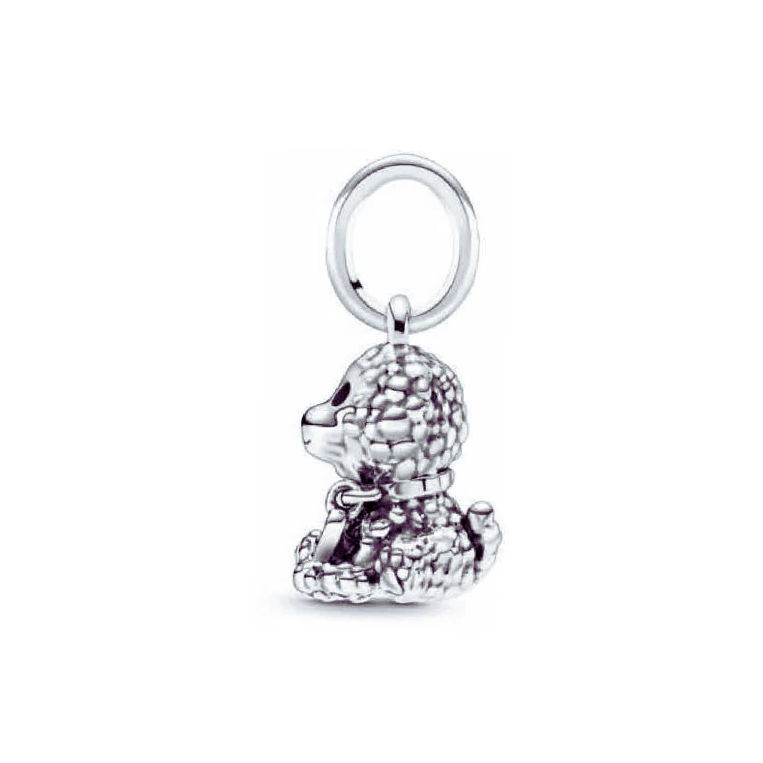 Charm Perro Poodle Caniche En Plata 925 - Silver Heart